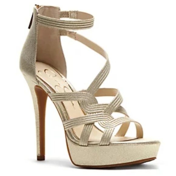 Jessica Simpson | Shoes | Jessica Simpson Gold Bellanne Platform Sexy ...